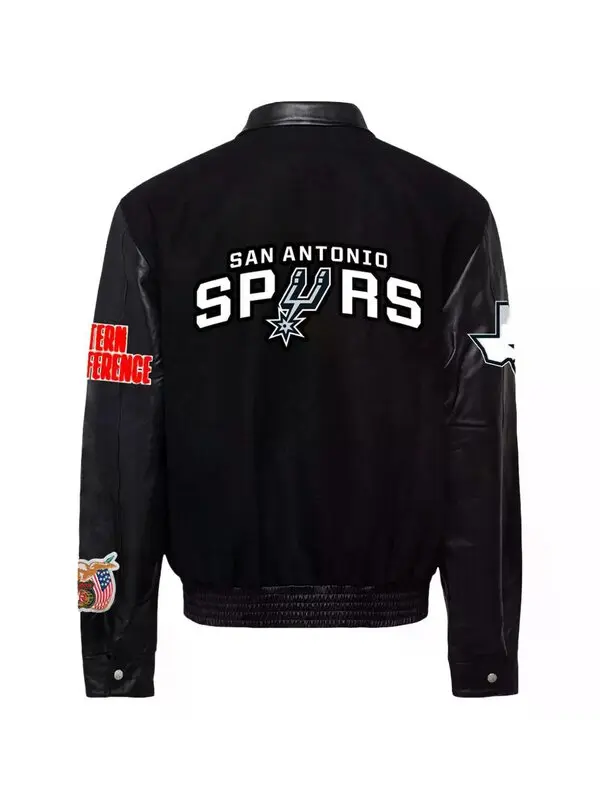 JEFF HAMILTON San Antonio Spurs Logo-patch Bomber Jacket