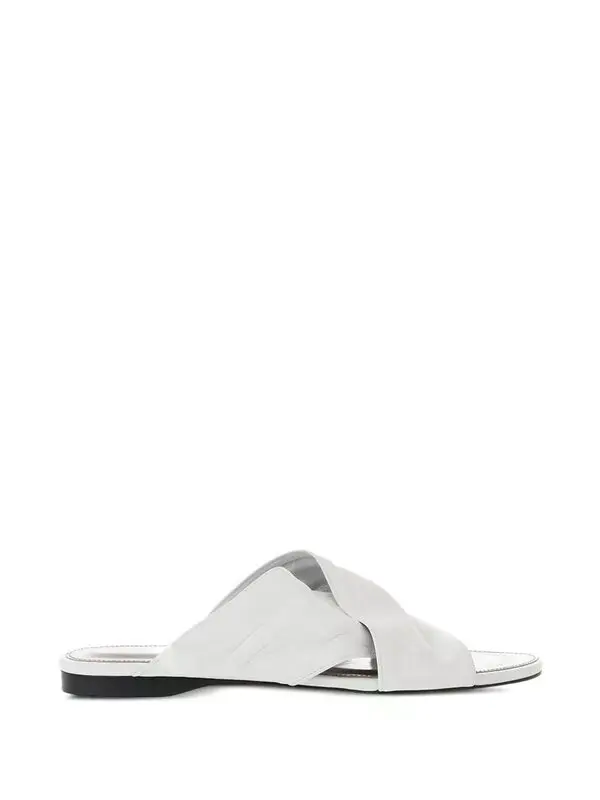Paris Texas Maria Crossover Strap Sandals - White