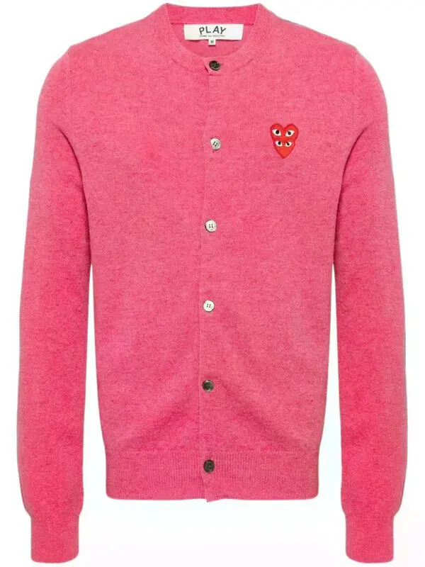 Comme Des Garçons Play Heart-patch Button-up Cardigan