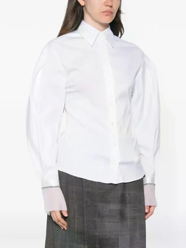 Brunello Cucinelli Puff-sleeve Button-down Shirt