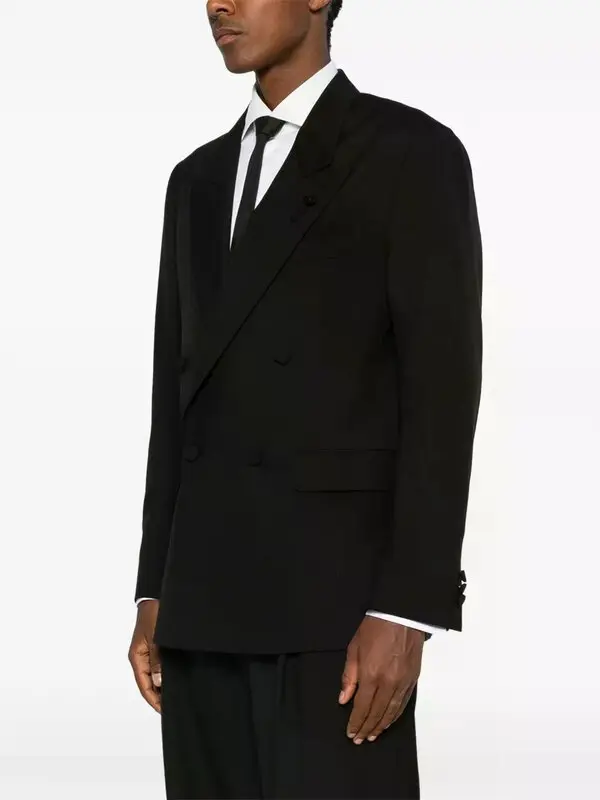LARDINI Double-breasted Peak-lapel Jacket