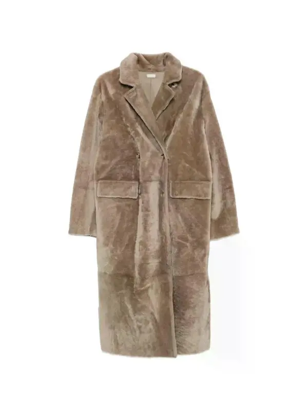 UTZON Double-breasted Shearling Coat