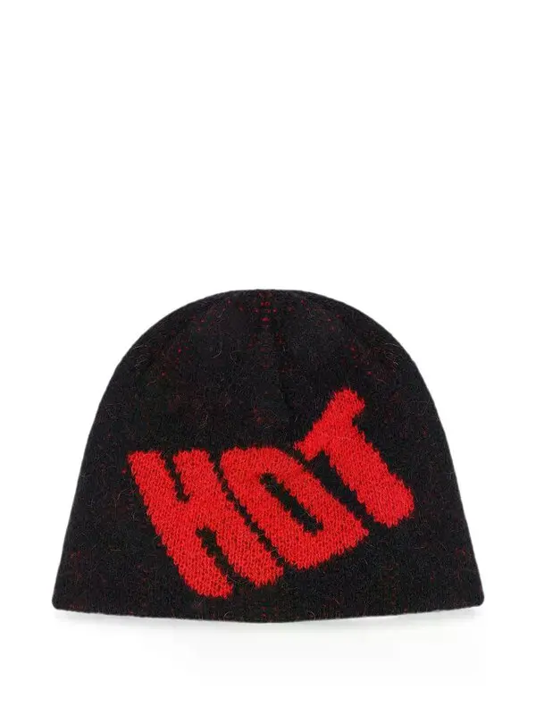 CARNE BOLLENTE Burning Up Intarsia-knit Beanie Hat