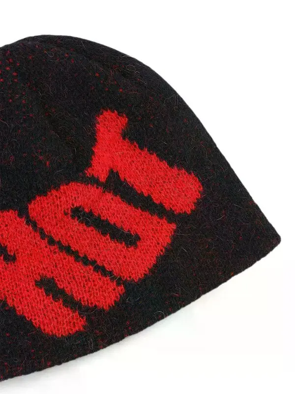 CARNE BOLLENTE Burning Up Intarsia-knit Beanie Hat