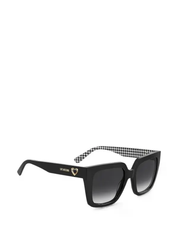 Moschino Square-frame Heart-motif Sunglasses