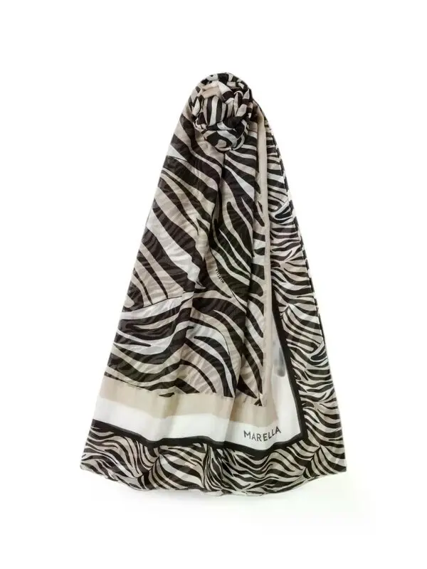 Marella Zebra-print Scarf - Neutrals
