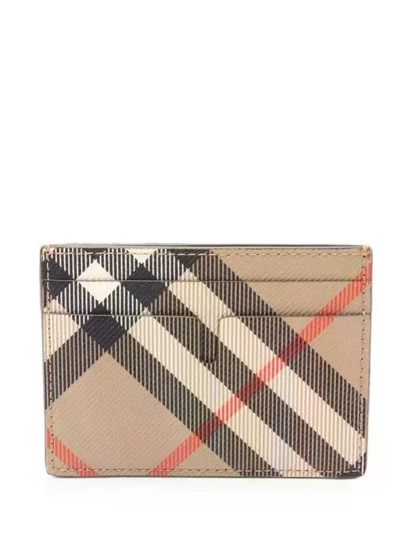 Burberry Vintage Check Leather Card Case