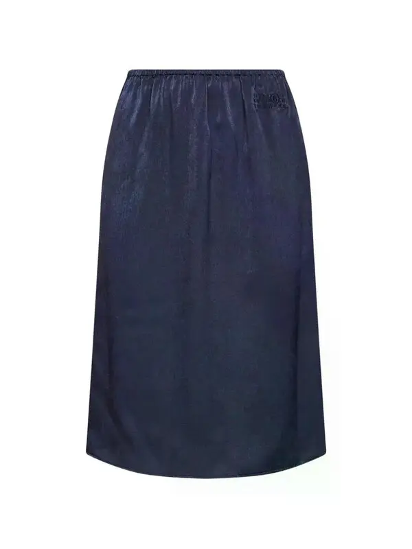 MAISON MARGIELA Embroidered-logo Twisted Skirt - Blue