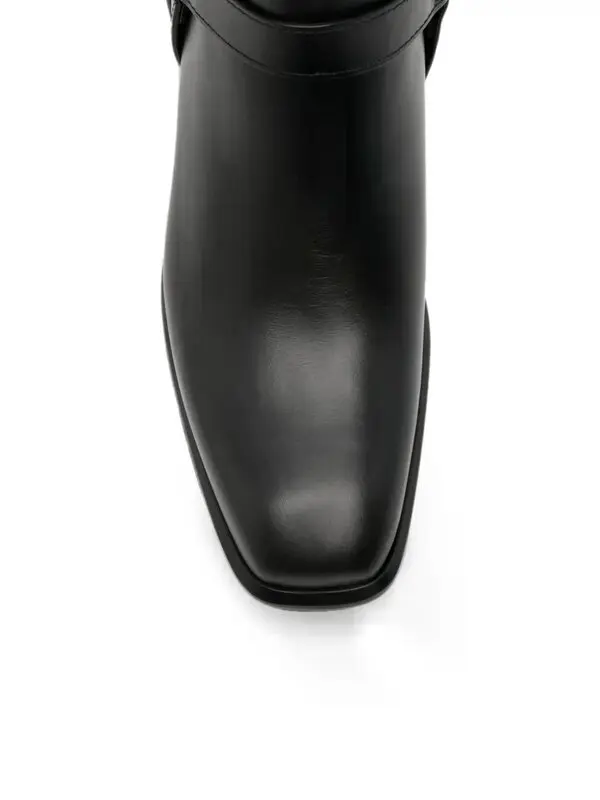 Fendi Double O Leather Ankle Boots