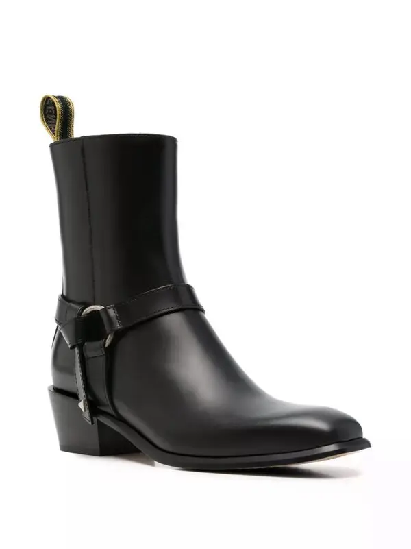 Fendi Double O Leather Ankle Boots