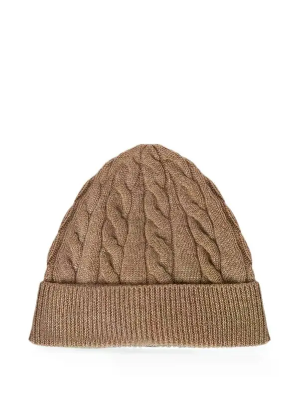 Loro Piana Cedar Cable-knit Beanie Hat - Brown