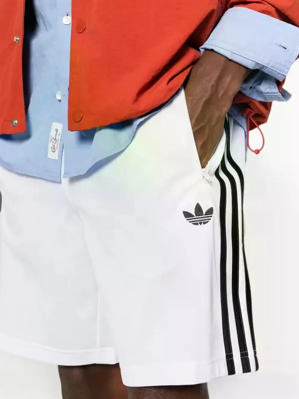 Adidas Side-stripe Logo-print Shorts