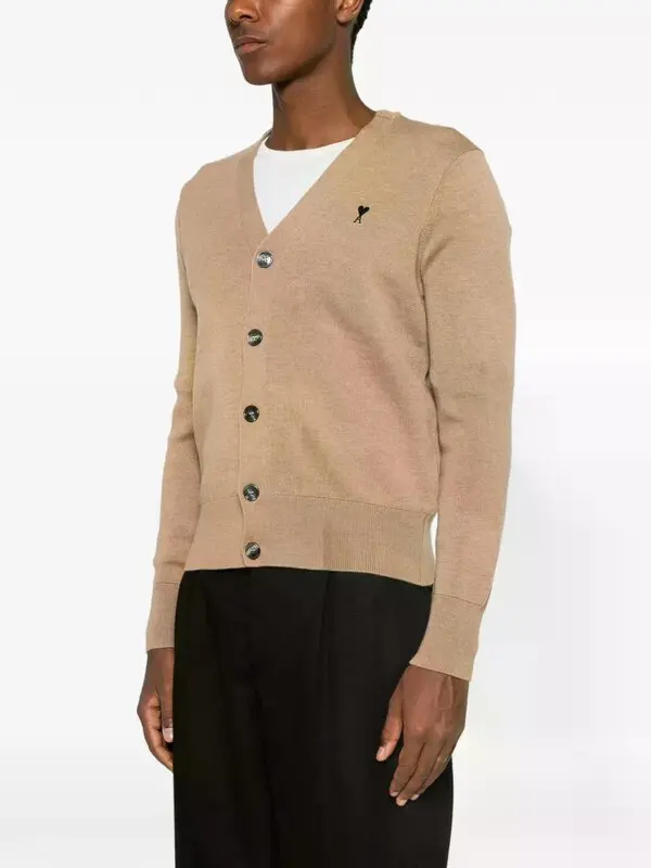 AMI Paris De Coeur V-neck Cardigan