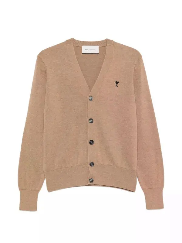AMI Paris De Coeur V-neck Cardigan