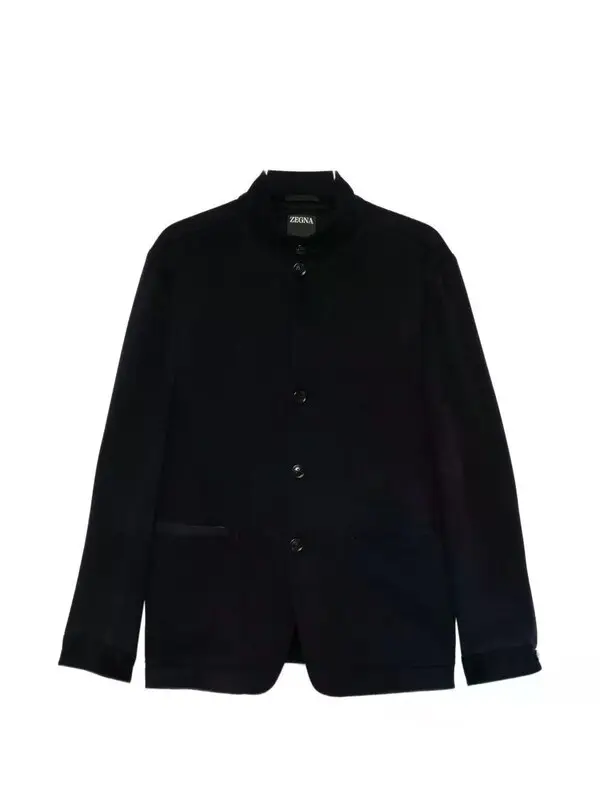 Zegna Mandarin-collar Patch-pocket Jacket