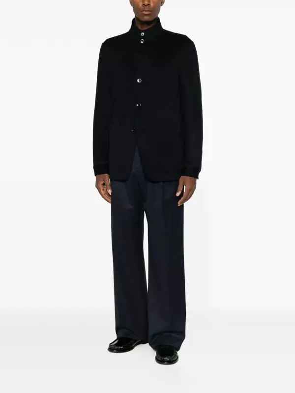 Zegna Mandarin-collar Patch-pocket Jacket