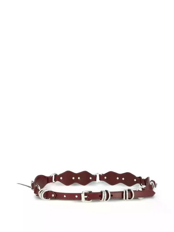 Isabel Marant Étoile Bolton Eyelet-embellished Leather Belt - Red