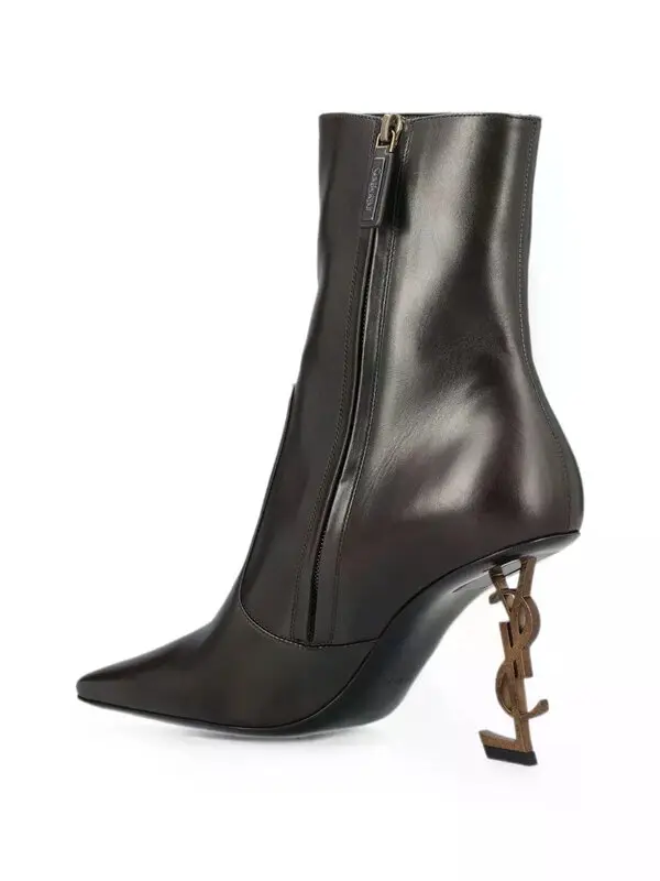 Saint Laurent Opyum Booties In Smooth Leather
