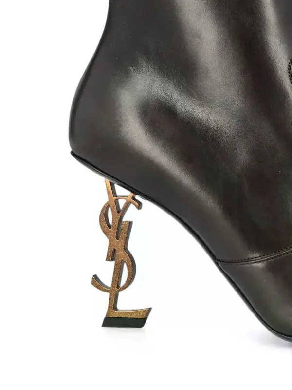 Saint Laurent Opyum Booties In Smooth Leather