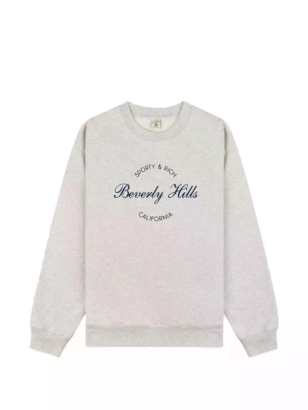 SPORTY & RICH Beverly Script Logo-embroidered Sweatshirt