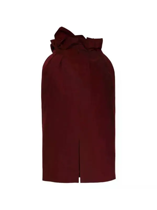 Magda Butrym Gathered Waistband Midi Skirt With Flower Detail