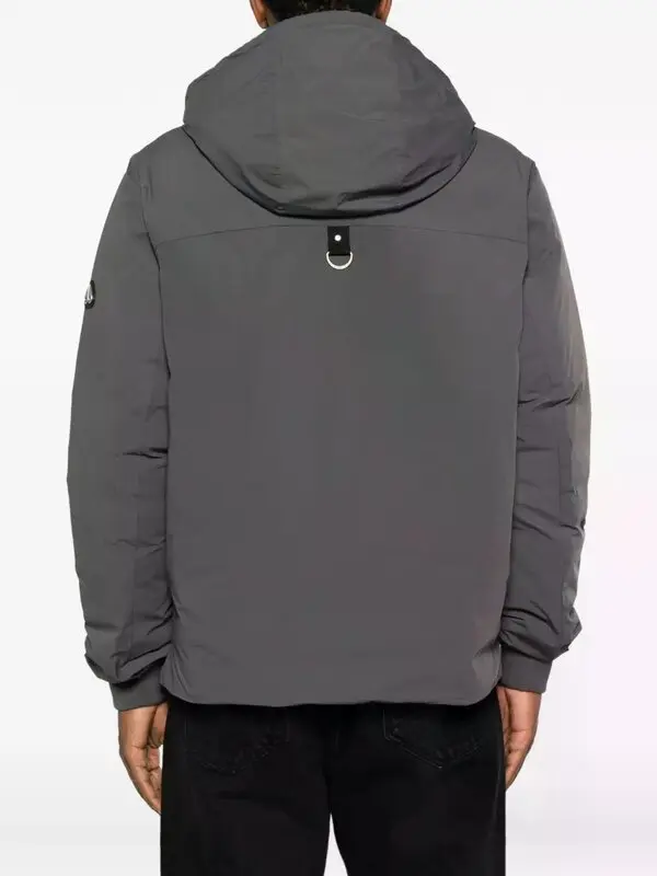 Moose Knuckles Drawstring-hooded Logo-patch Jacket