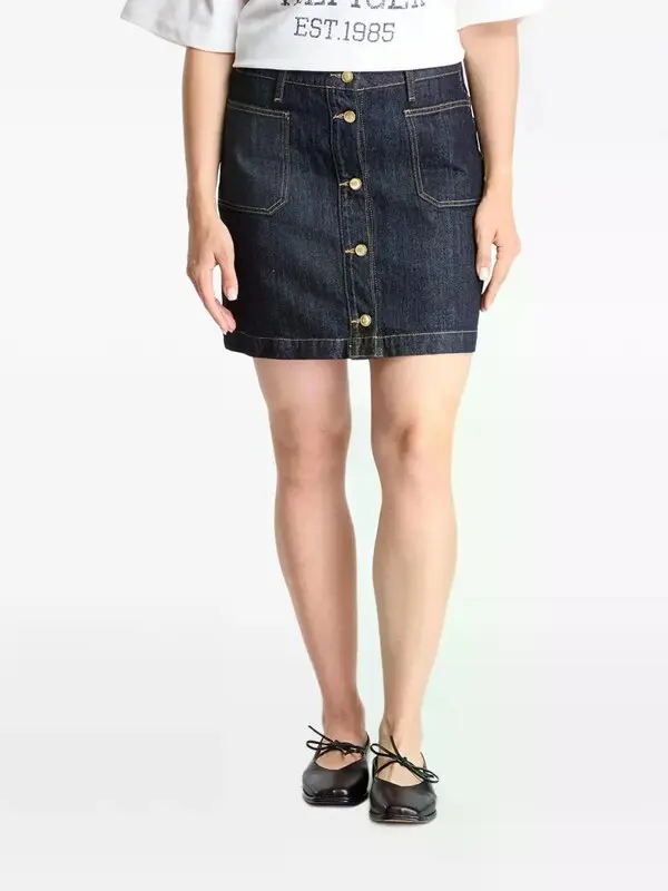 Tommy Hilfiger Button-up Denim Mini Skirt - Blue