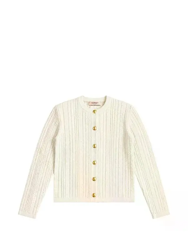 TWINSET Ribbed-knit Cardigan - Neutrals