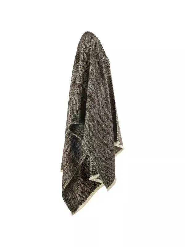 Brunello Cucinelli Herringbone-weave Fringed Wool Cape