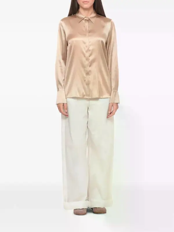 Peserico Satin-finish Long-sleeve Shirt