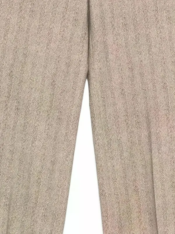 CIRCOLO 1901 Herringbone-pattern Straight-leg Trousers