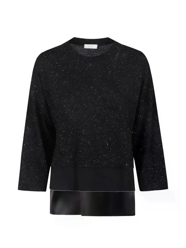 Peserico Layered Metallic-knit Sweater