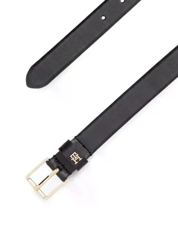 Tommy Hilfiger Th Monogram-plaque Leather Belt