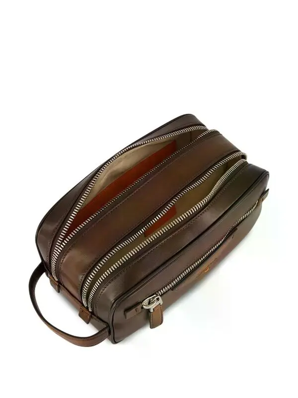 Santoni Leather Wash Bag