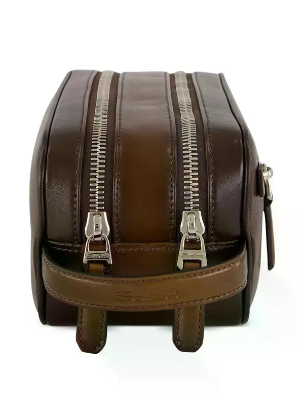 Santoni Leather Wash Bag