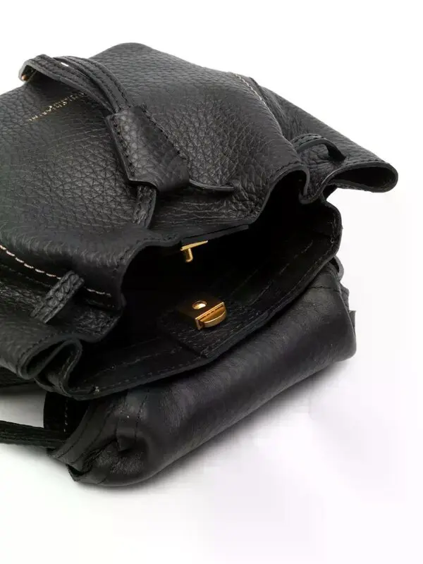 GIANNI CHIARINI Violette Leather Backpack - Black