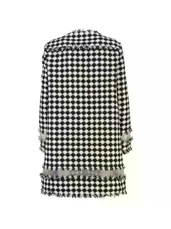 MSGM Tweed Frayed Coat