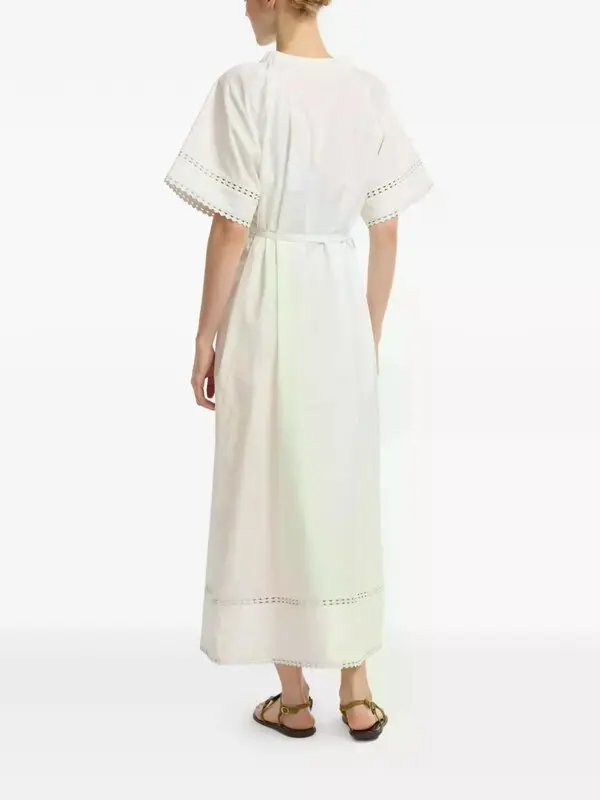 YVES SALOMON Short-sleeve Poplin Midi Dress