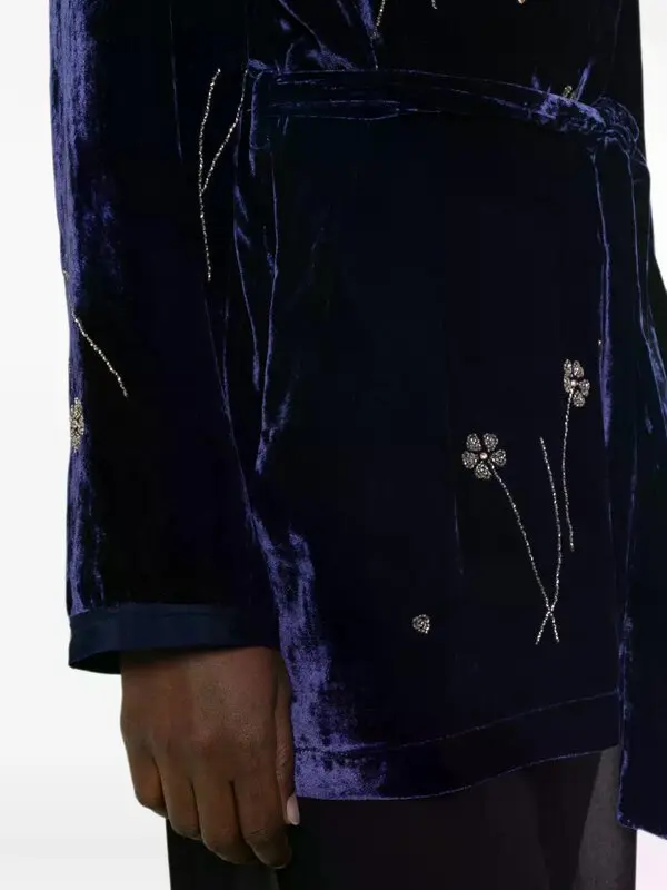 FORTE_FORTE Bead-embellished Velvet Jacket