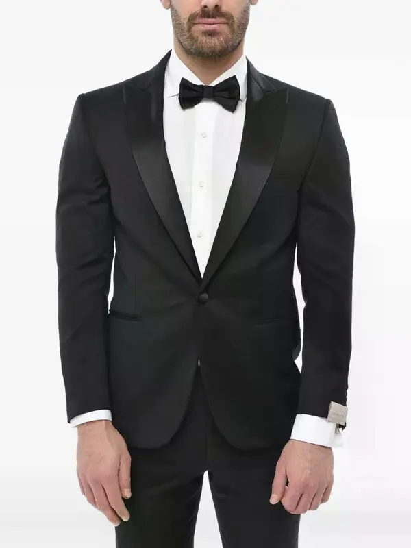 Corneliani Satin Peak-lapel Wool Suit