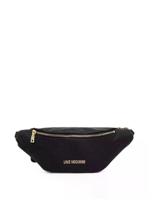 Moschino Logo-plaque Pebbled Belt Bag
