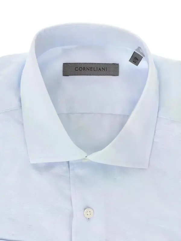 Corneliani French-collar Poplin Shirt - Blue