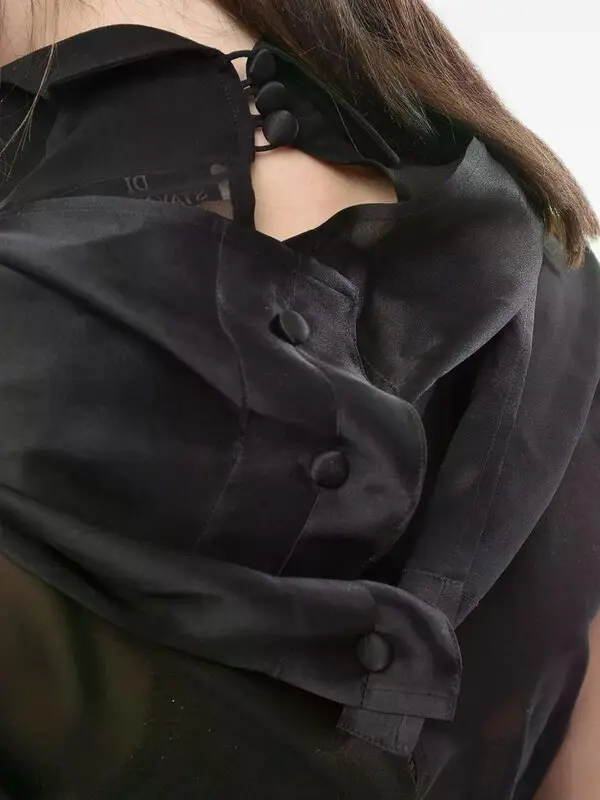 DI STAVNITSER Asymmetric Sleeveless High Neck Top