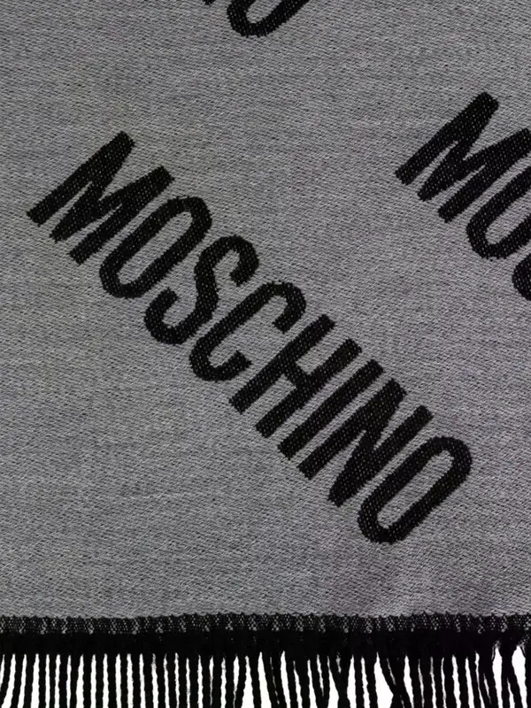 Moschino Monogram-print Fringed Scarf