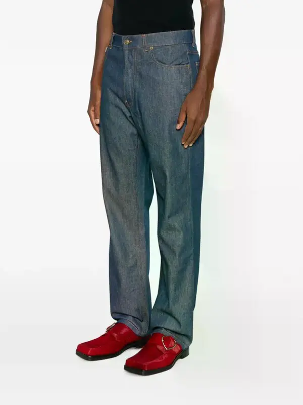 Moschino Logo-patch Straight-leg Jeans