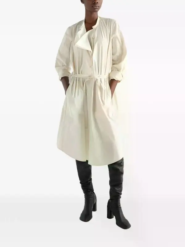 LEMAIRE Sailor Dress In Washed Cotton And Silk Blend - Neutrals