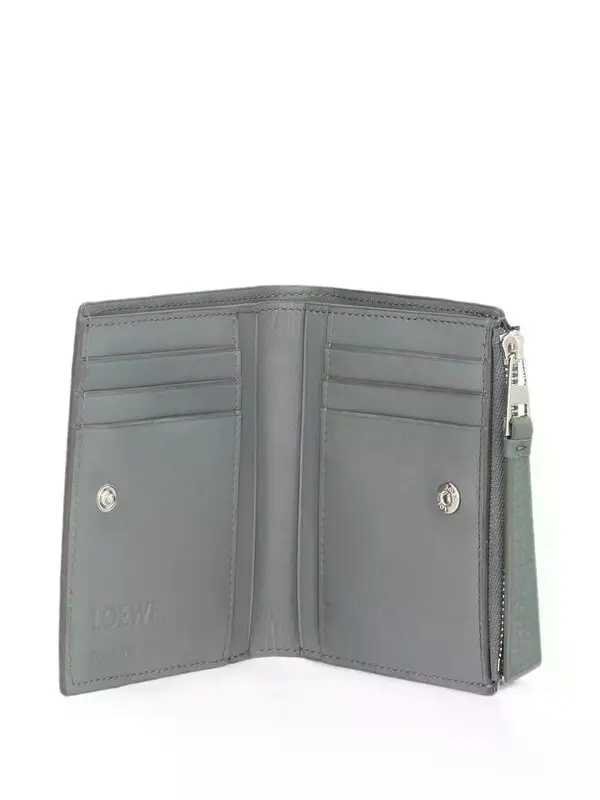Loewe Puzzle Slim Compact Wallet In Supple Grained Calfskin