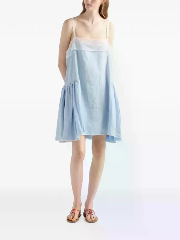 Prada Embroidered Linen Mini-dress