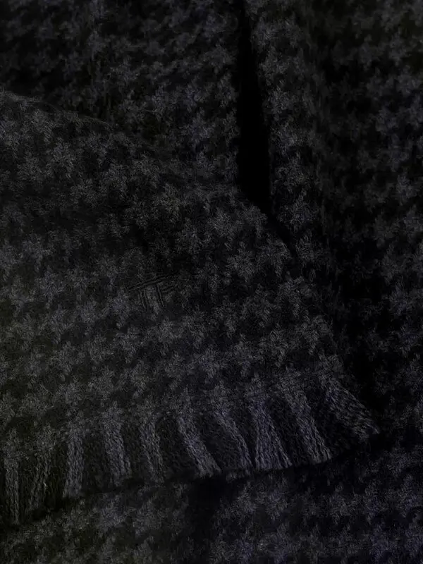 TOM FORD Houndstooth-pattern Fringed-edge Scarf