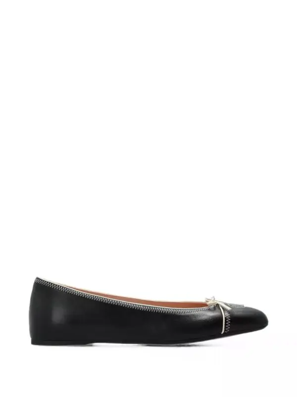 Valentino Garavani Vlogo Signature Bow-detail Ballet Flats - Black